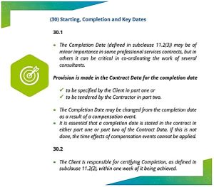 The importance of 3 Core NEC Time Clauses when submitting a programme ...